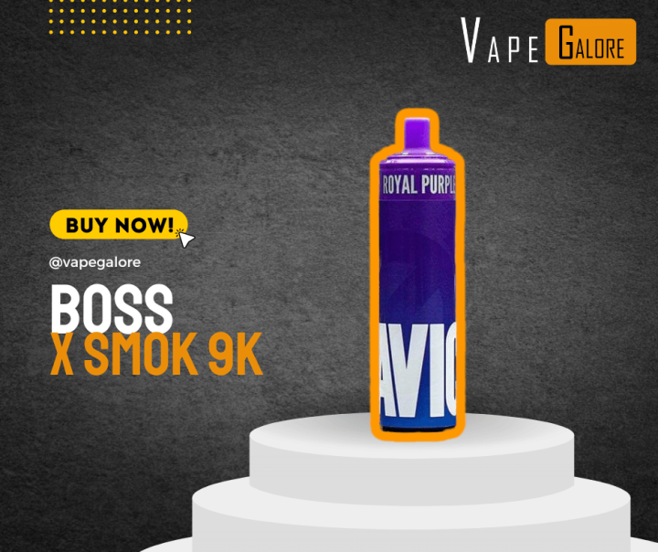 SMOK x BOSS Mavic 9000 puffs disposable pod vape rechargeable type c ...