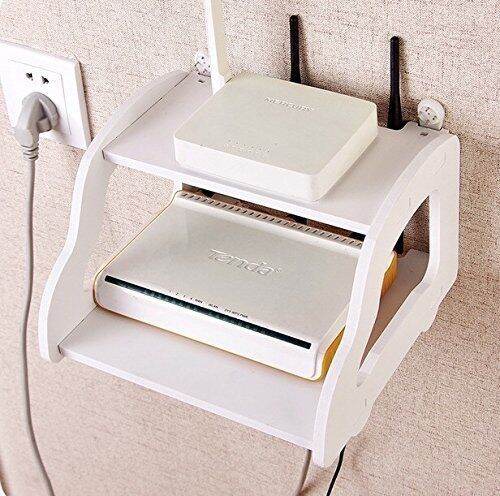 Double Layer Multipurpose Wall Mounted Plastic Rack Holder for WiFi ...