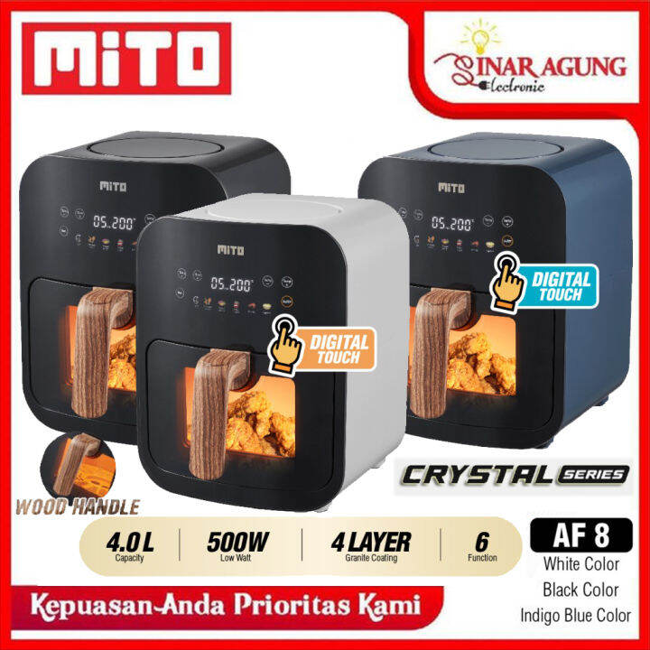 MITO AIR FRYER DIGITAL AF8 / AF 8 4 LITER CRYSTAL SERIES 100% ORI ...
