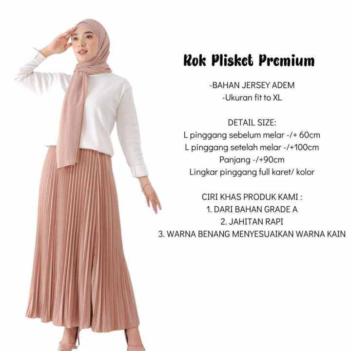 Rok Plisket Premium Jumbo 100% [ KALEM SERIES ] / Rok Rempel / Rok ...