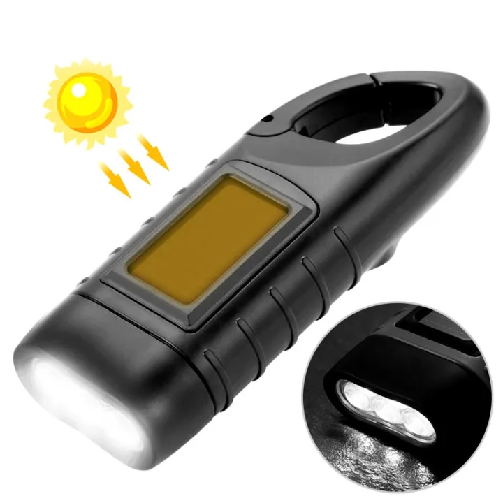 【Ready】 Emergency Hand Crank Dynamo Solar Flashlight Rechargeable Led ...