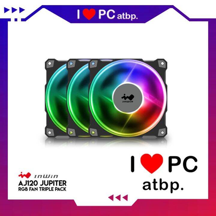♭Inwin Jupiter 120mm RGB Fan Triple Pack (AJ120, 1800RPM, w Controller ...