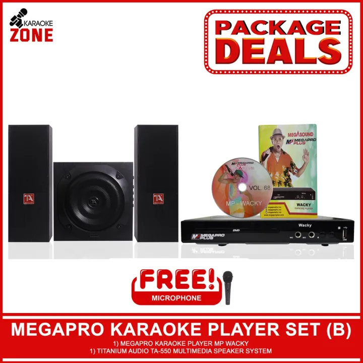 Megapro Karaoke Wacky Karaoke Player 16,000+ Songs with Titanium Audio ...