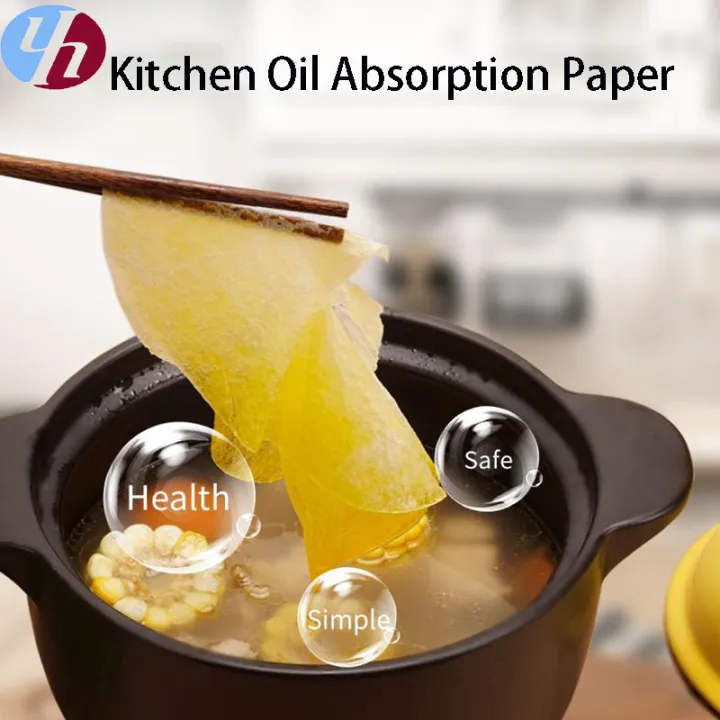 Absorption Paper Food Soup Oil Absorbing Paper Sheet 12pcs Oil Filter ...