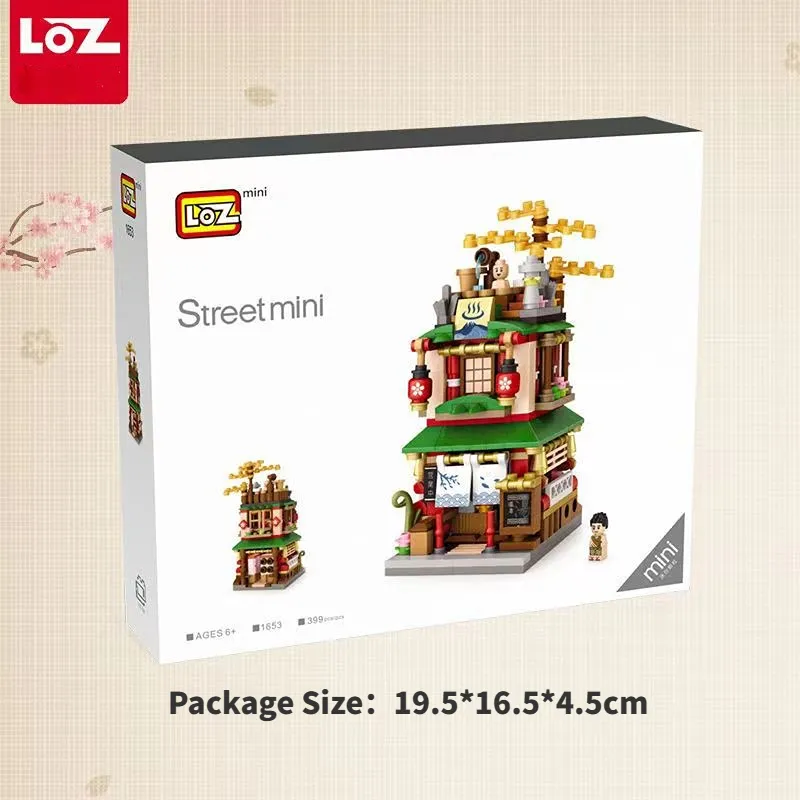 LOZ Japanese Street View Building Block Mini Granule Building Block Children's Educational Toy ...