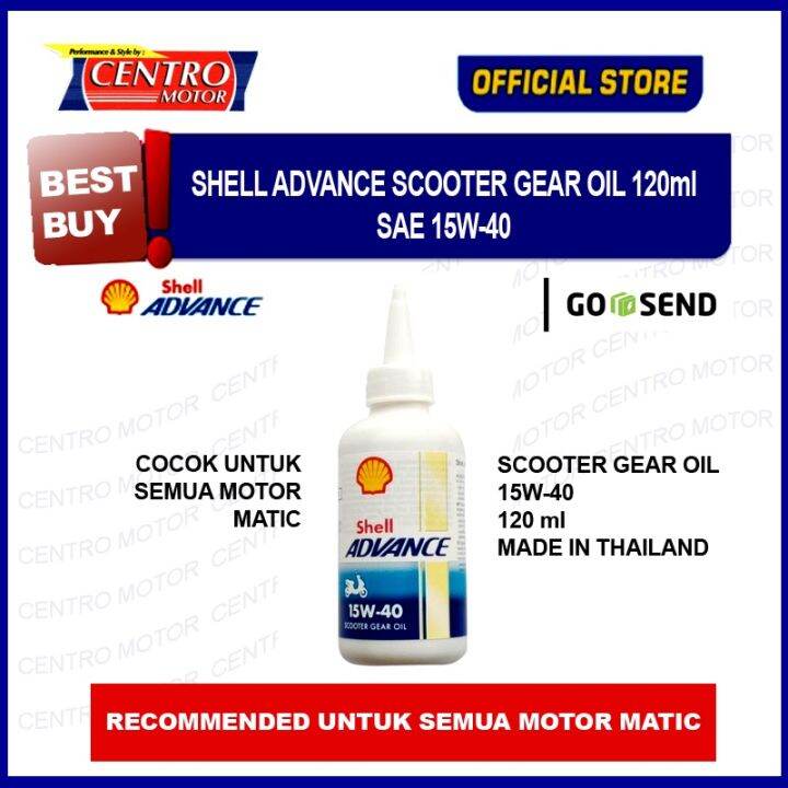 SHELL ADVANCE SCOOTER GEAR OIL 120ml SAE 15W40. OLI GARDAN COCOK UNTUK ...