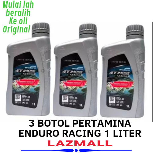 3 BOTOL OLI ENDURO RACING 4T ORIGINAL PERTAMINA OFFICIAL | Lazada Indonesia