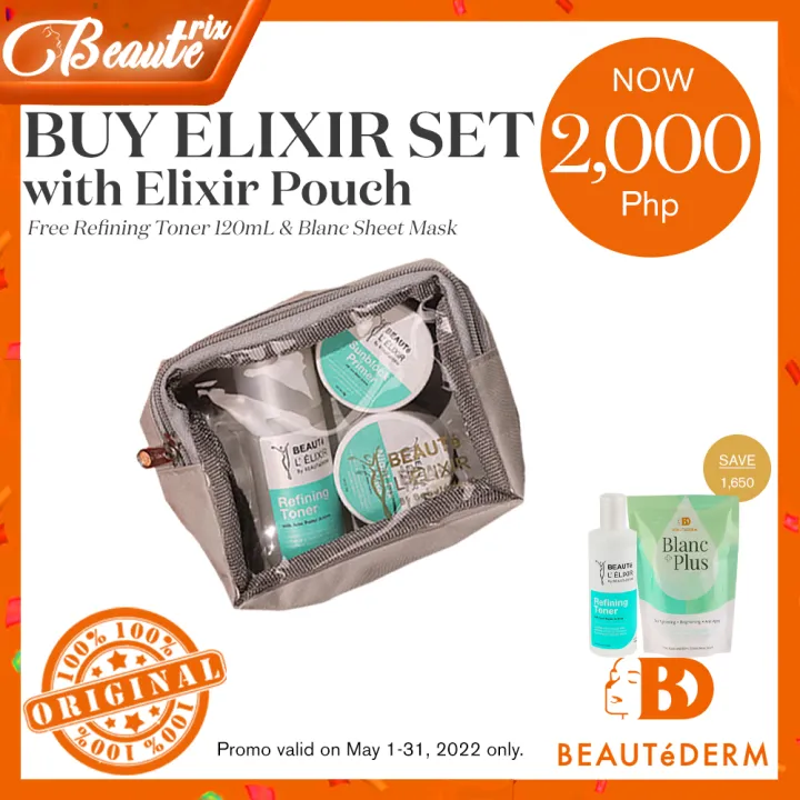 Beautederm Beaute L’ Elixir Set New Pouch FREE Blanc Plus Sheet Mask ...