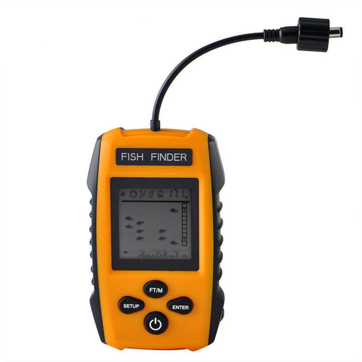 【New Arrival】Portable LCD Wired Sonar Sensor Fish Finder Depth Locator ...