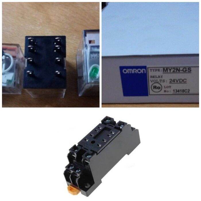 RELAY MY2N-GS DC24V + SOCKET PYF-08AE (NEW TYPE PYFZ-08E) OMRON ORI | Lazada Indonesia