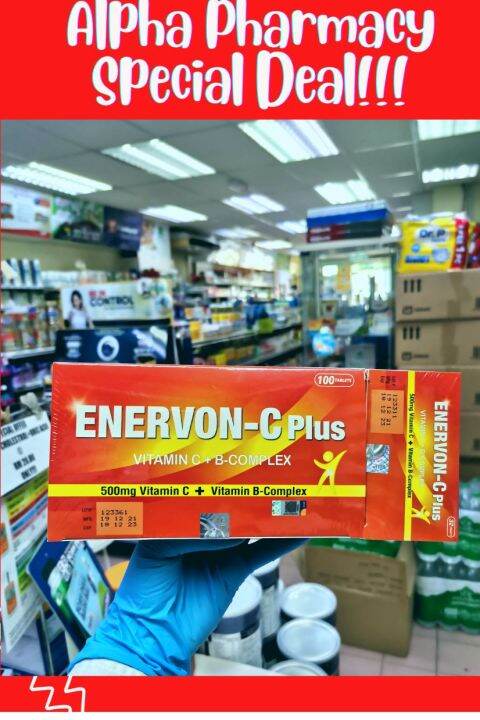 Enervon-C Plus [Vitamin C 500mg + B-Complex] 100s+32s | NEW PACKAGING ...