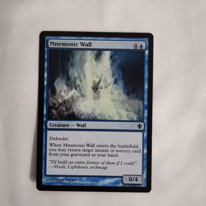 MTG Card MNEMONIC WALL Magic the Gathering Trading Card Game Blue ...