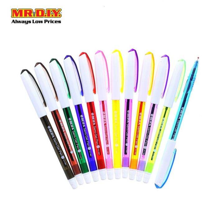 MR.DIY BEIFA Semi-gel Pen 0.7mm (12 pcs) | Lazada