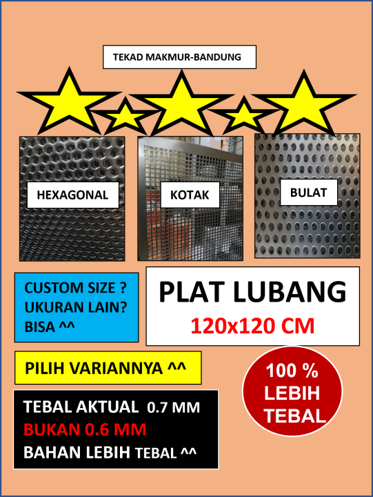 Plat Besi Ram Speaker Hexagonal 120x120 cm | Lazada Indonesia