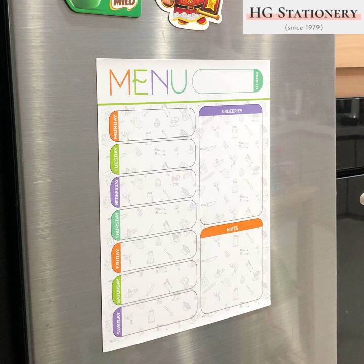 A4 Size Magnetic Notepad Memo Planner Menu for Refrigerator | Lazada