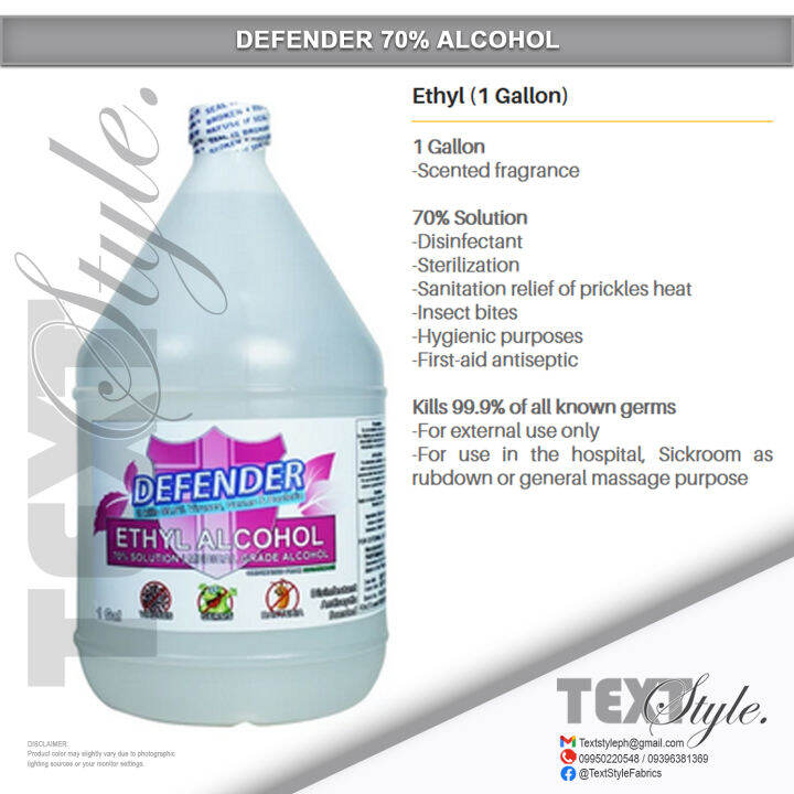 Textstyle Defender 70% Ethyl Alcohol (1 Gallon) | Lazada PH