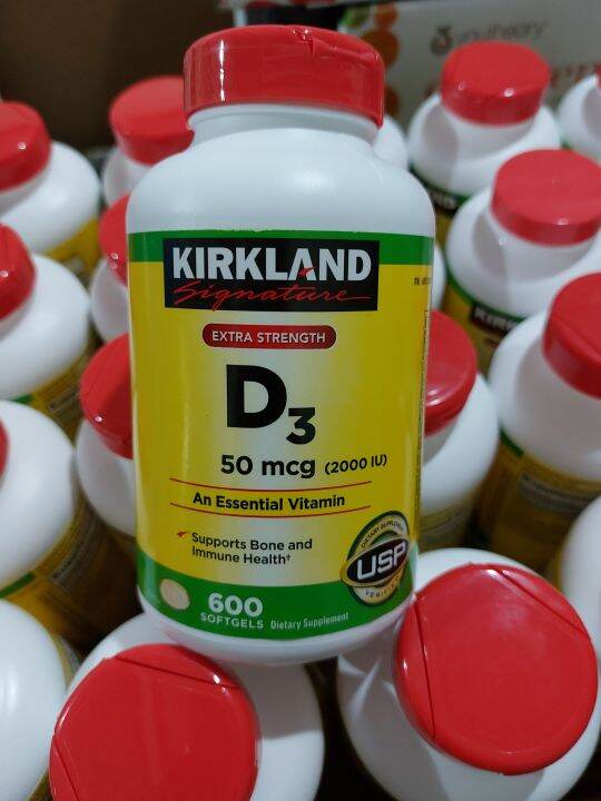 Kirkland Signature Extra Strength D3 50 mcg., 600 Softgels, EXPIRY JULY ...