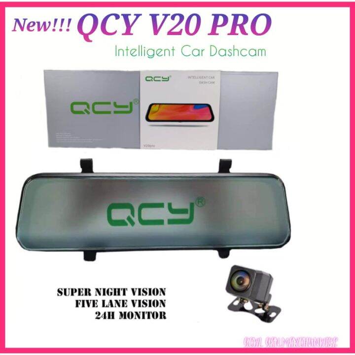 New!!! QCY V20 PRO INTELLIGENT CAR DASHCAM 9.66" TOUCH SCREEN | Lazada PH