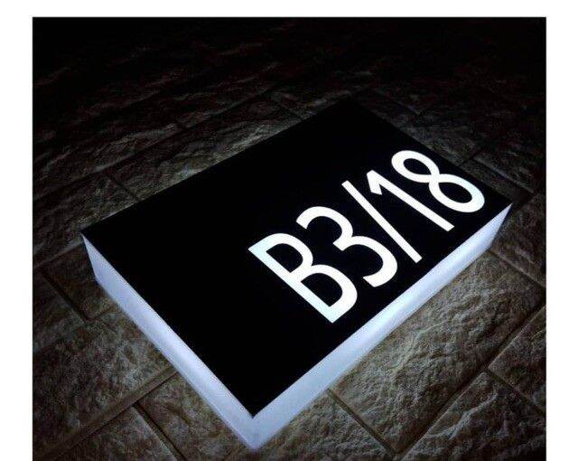 Neon Box Nomor Rumah Akrilik Minimalis Elegan Lampu LED | Lazada Indonesia
