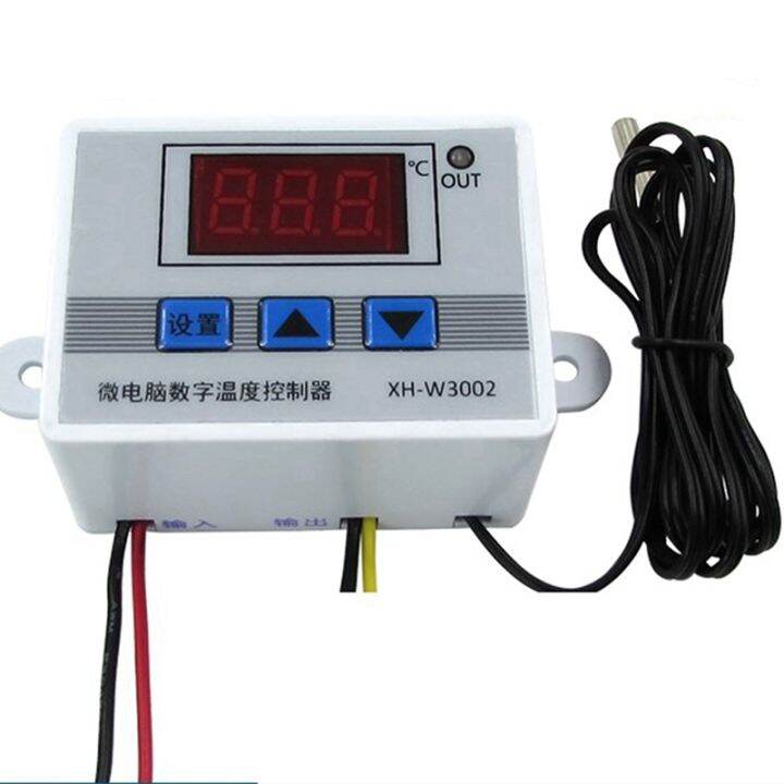 3X XH-W3002 220V Digital LED Temperature Controller 10A Thermostat Control Switch Probe with ...