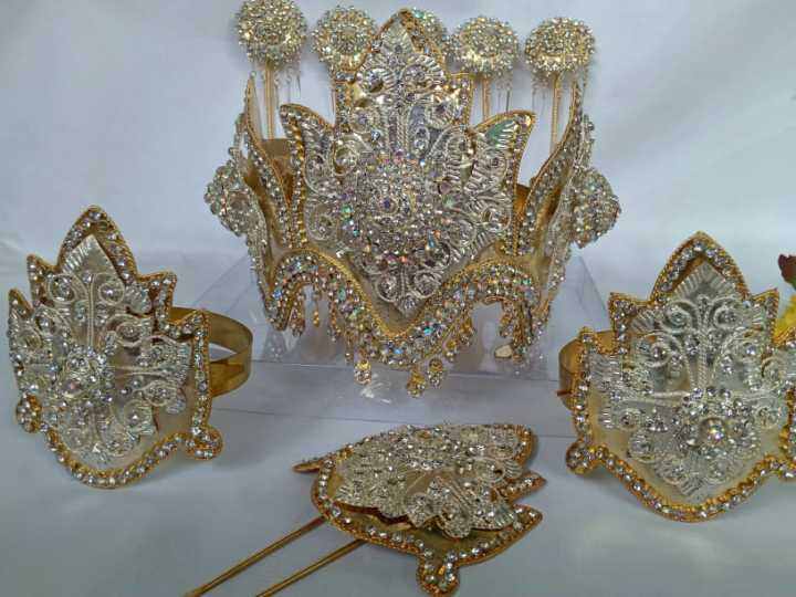 Mahkota Siger Sunda Blok Kencana Silih Asih Kombinasi Gold Silver Set 7 ...