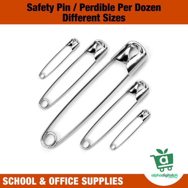 Safety Pin Perdible Per Dozen Different Sizes | Lazada PH