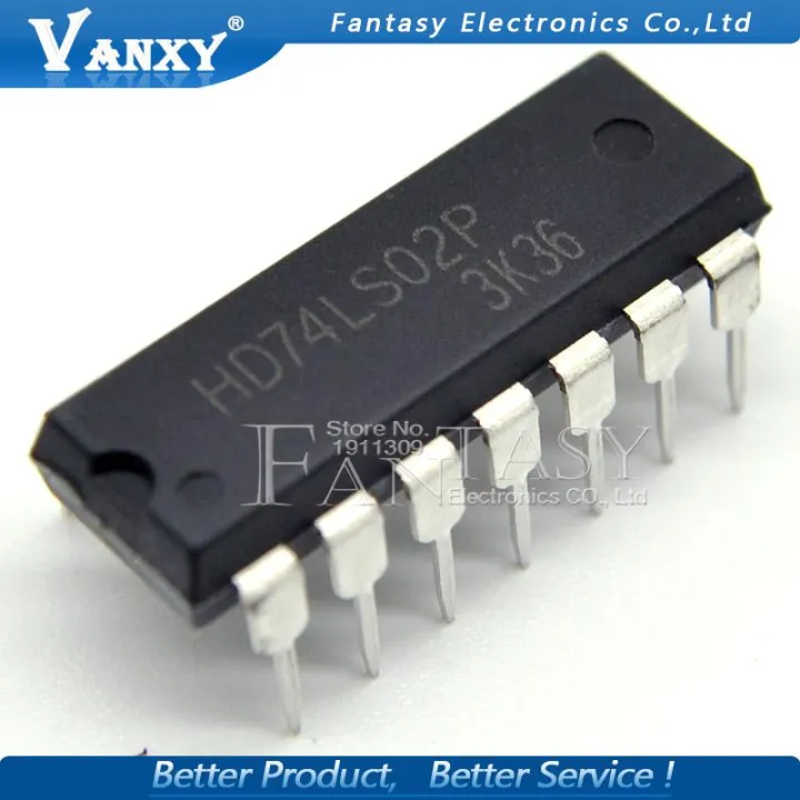 10pcs HD74LS02P DIP14 HD74LS02 DIP SN74LS02N 74LS02 DIP-14 SN74LS02 new ...