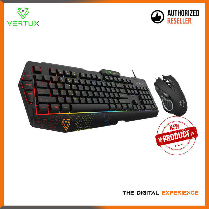 Vertux Vendetta Ergonomic Gaming Keyboard & Mouse With Programable ...