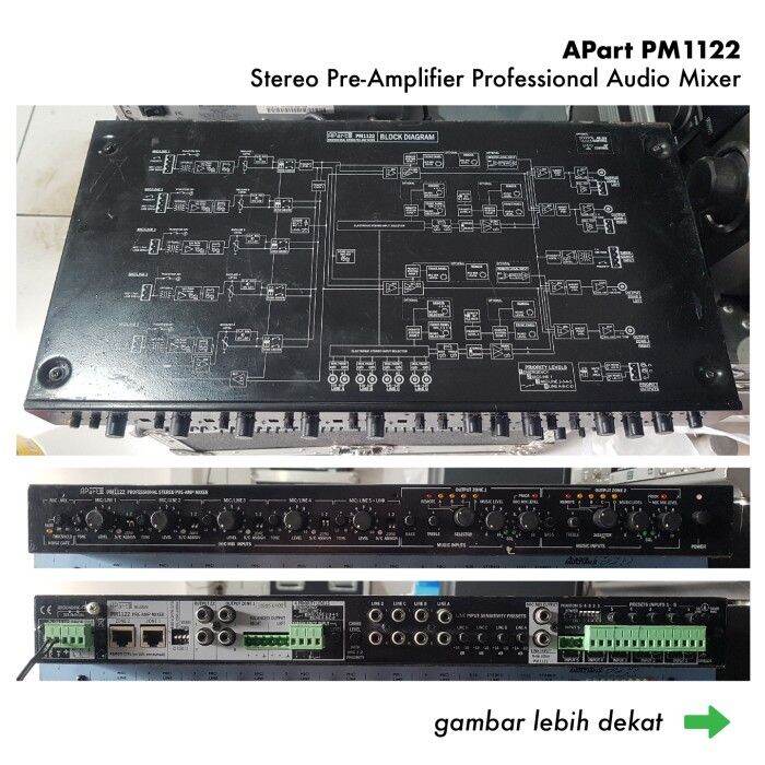 APart PM1122 Stereo Pre Amplifier Professional Audio Mixer Impor Bekas | Lazada Indonesia