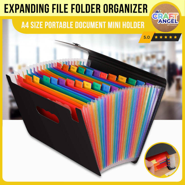 Expanding File Folder Organizer Office Supplies 23 / 13 Pockets A4 Size ...