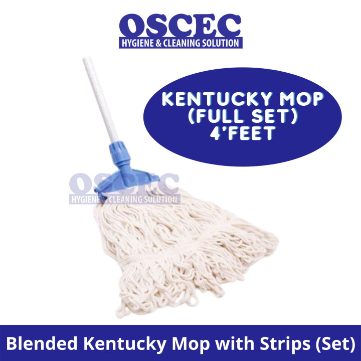 Kentucky Mop Complete Set with 4'feet Aluminium Handle Screw Head ...