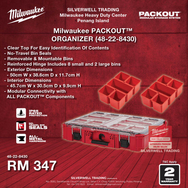 Milwaukee PACKOUT™ Organizer (48-22-8430) | Lazada