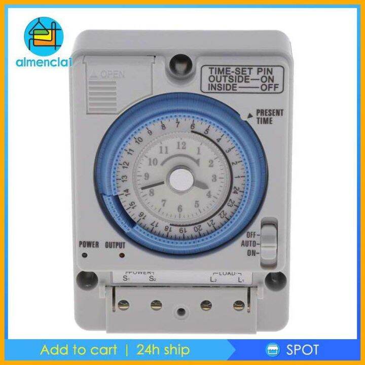 Heavy Duty Ac220v 10a Mechanical Timer 24 Hour Fits For Fountains, Fans ...