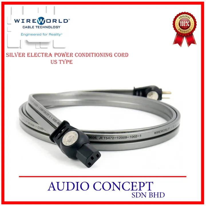 WireWorld Silver Electra 7 Power Conditioning Cord(SEP)(UK/US Type) | Lazada