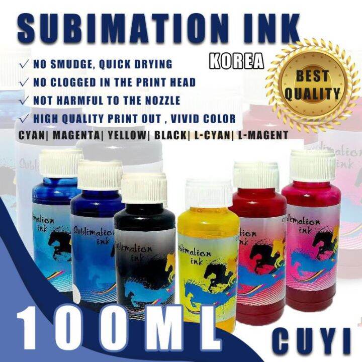 CUYI Korea Sublimation Ink -100ml (blackcyanmagentayellow) | Lazada PH