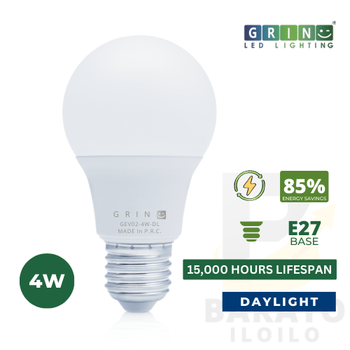 GRIN 4W LED Light Bulbs E27 Daylight A15 Ilaw 4 Watts Suga Bombilya ...