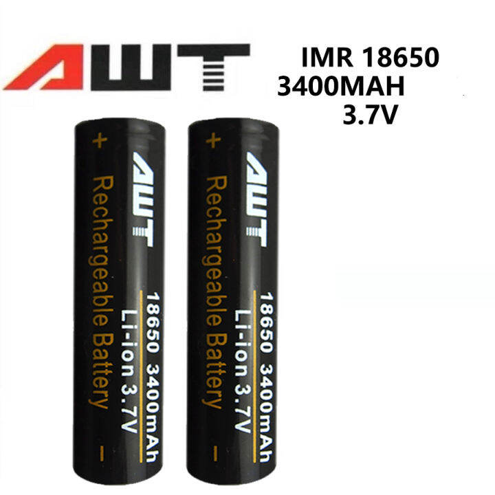 AWT lithium 18650 3.7v 3400mah 4A li ion battery pack lithium ion ...