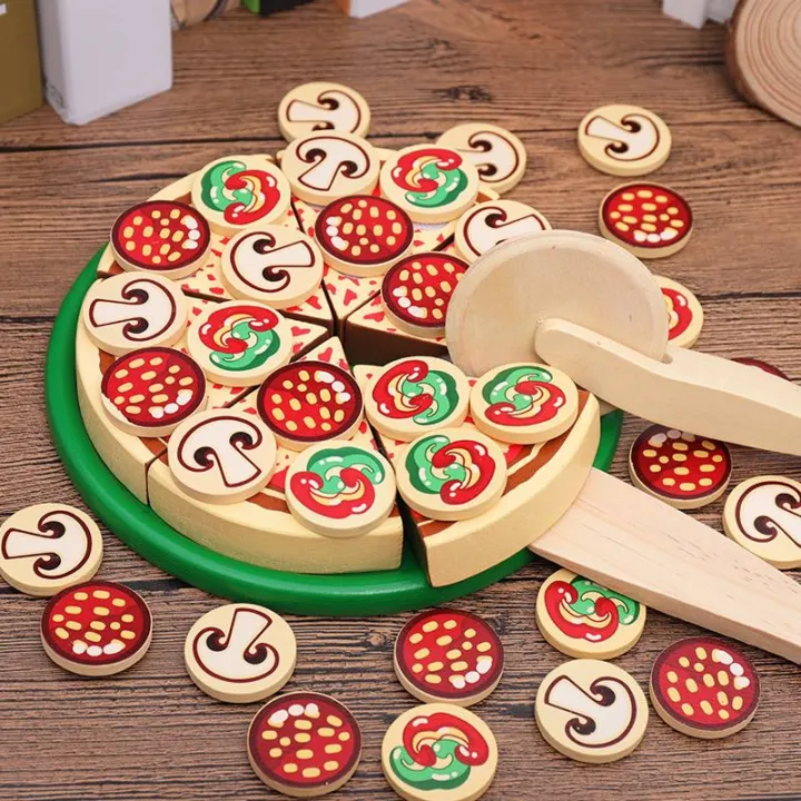BYJ Wooden Pizza Party Pretend Play Cooking Playset for Kids | Lazada PH