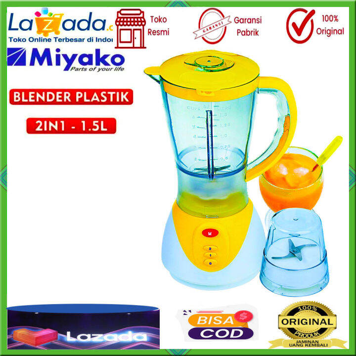 Miyako Blender BL-211 PLY Plastik 1.5 L BL211PLY / BL 211PLY / BL-211PLY - KUNING/ | Lazada ...