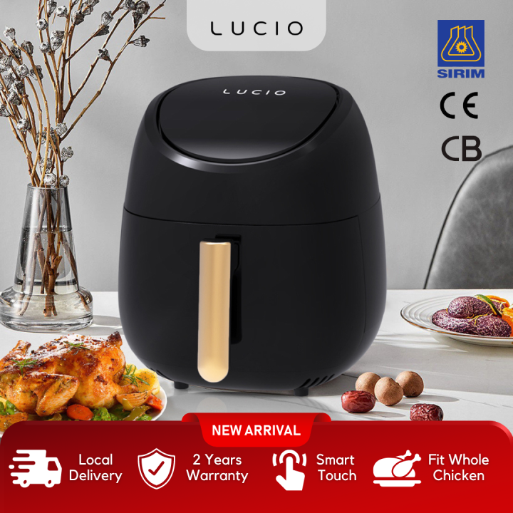 Lucio Night Air Elegant Non-Stick Air Fryer 4L With Smart Touch & Auto Power-off Safety ...