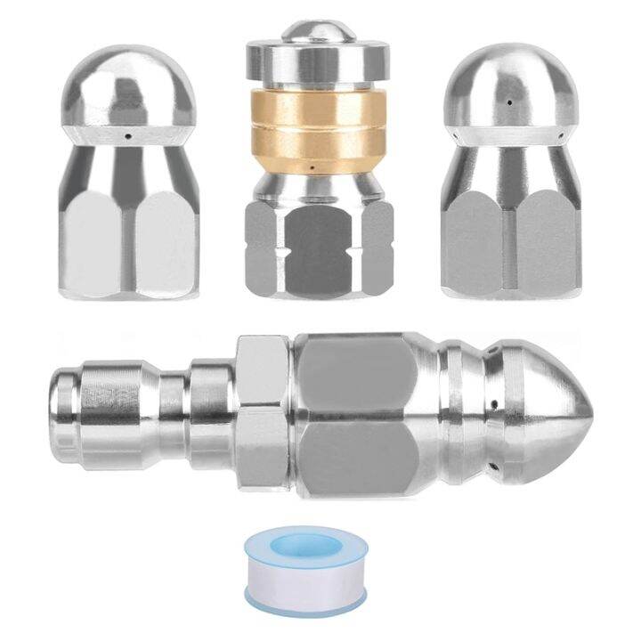 Pressure Washer Sewer Jetter Nozzles Kit,with Different Models for 1/4 ...