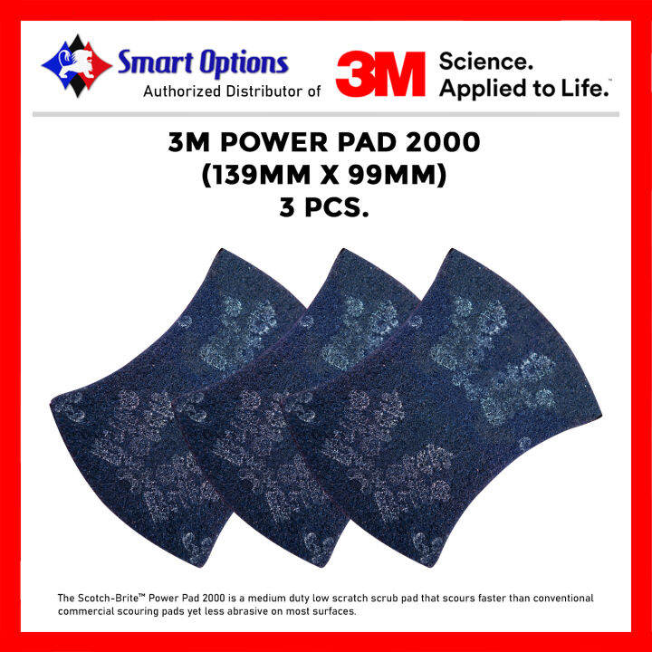3M Power Pad 2000 Scotch Brite 3 pcs | Lazada PH