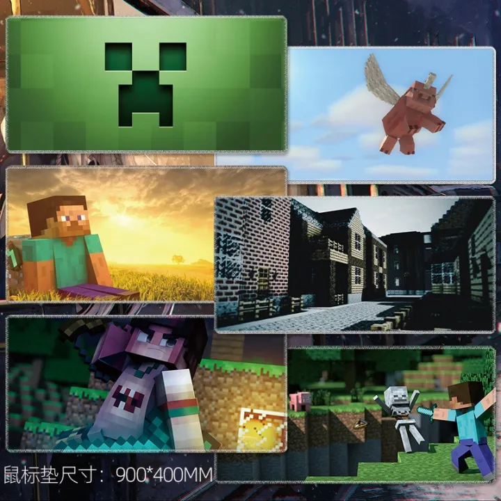 minecraft mouse pad oversizedgaming computer keyboard office desk desk ...