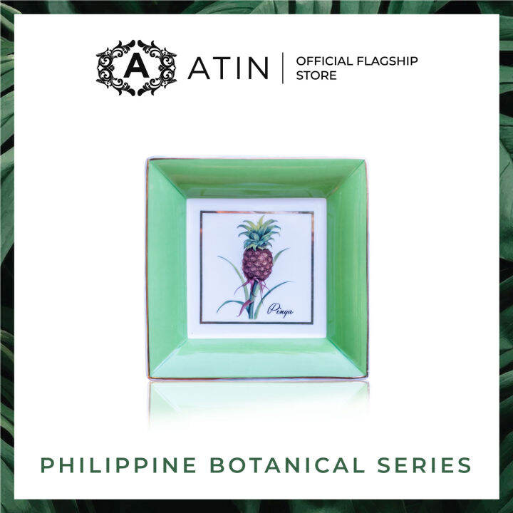 ATIN Philippine Botanical Series Colored Frame Plate - Pinya (18x18cm ...