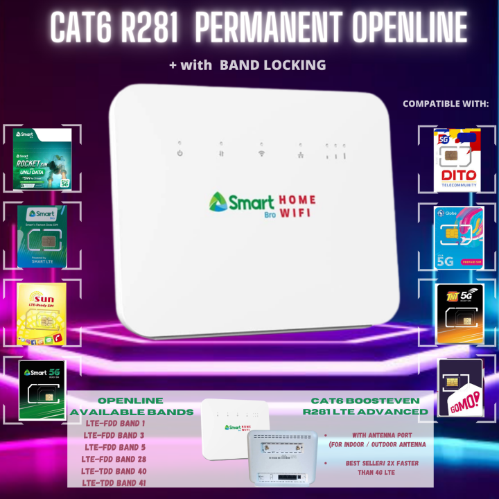 OPENLINE CAT6 BOOSTEVEN R281 LTE ADVANCED | Lazada PH