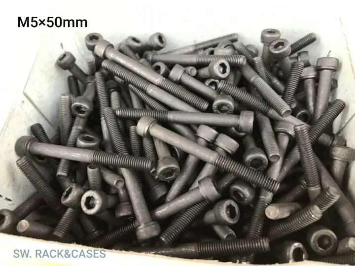 น็อตหัวจมดำ M5x50 (ราคายกกล่อง 200 ตัว) ขนาด M5x50mm Grade : 12.9 Black ...