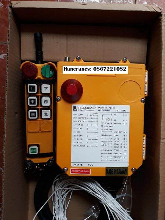 Điều Khiển Từ Xa Telecrane F24-6D 24/48/110/220 / 380V Loại 6 nút bấm điều khiển pa lăng, cầu ...