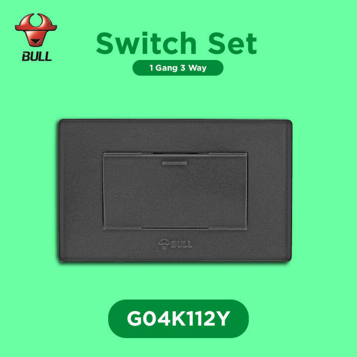 BULL 1 Gang 3 Way Wall Switch G04K112Y White and Dark Grey | Lazada PH