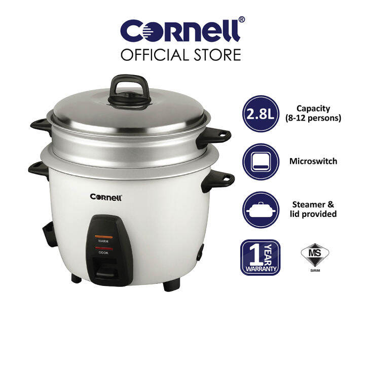 Cornell 2.8L Conventional Rice Cooker (8-10 persons) | CRC-CS282ST | Lazada