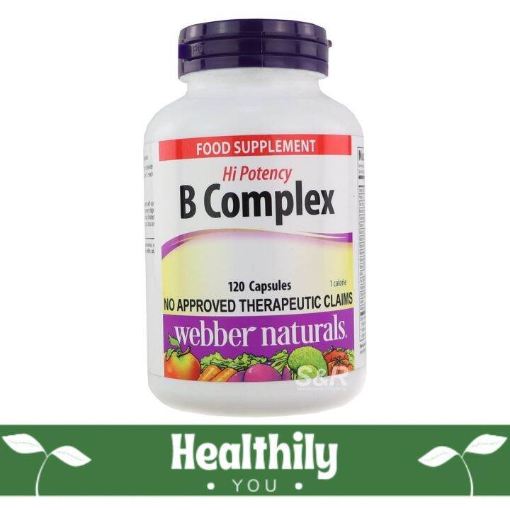 Webber Naturals Hi Potency B Complex Food Supplement 120pcs | Lazada PH